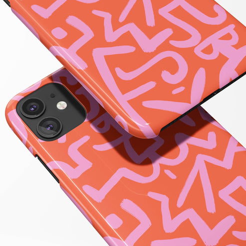 Pink Drawing iPhone Case 2 – HypeSheriff