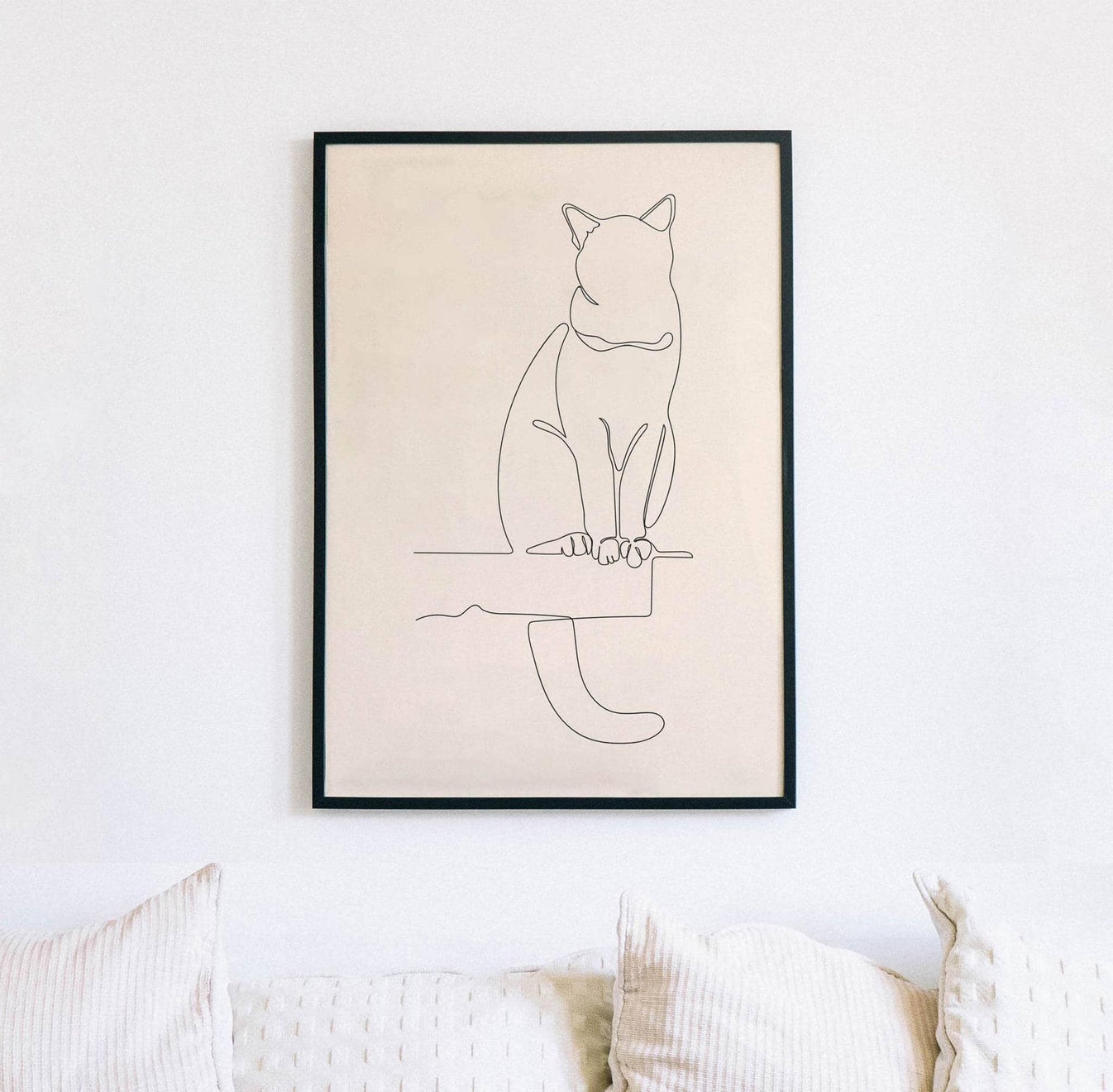 Line Art Cat Drawing – HypeSheriff