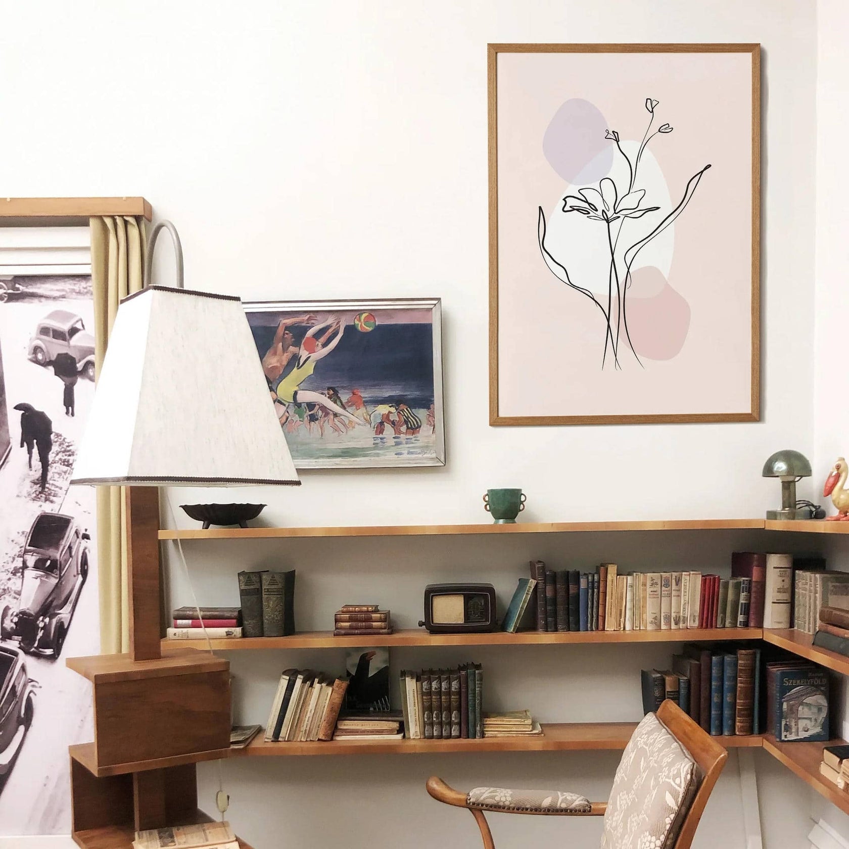 Set of 3 Pastel Pink Line Art Posters – HypeSheriff