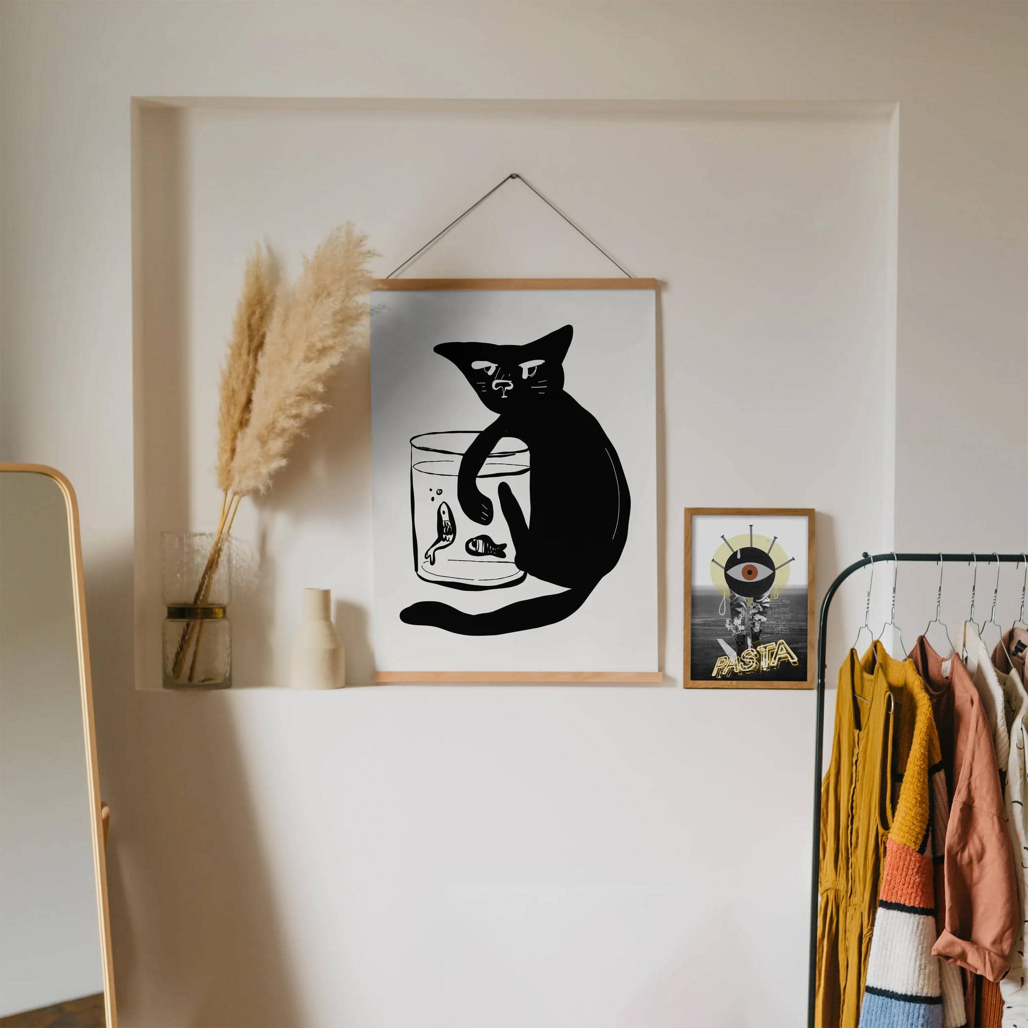 Handdrawn Funny Cat Poster — HypeSheriff US