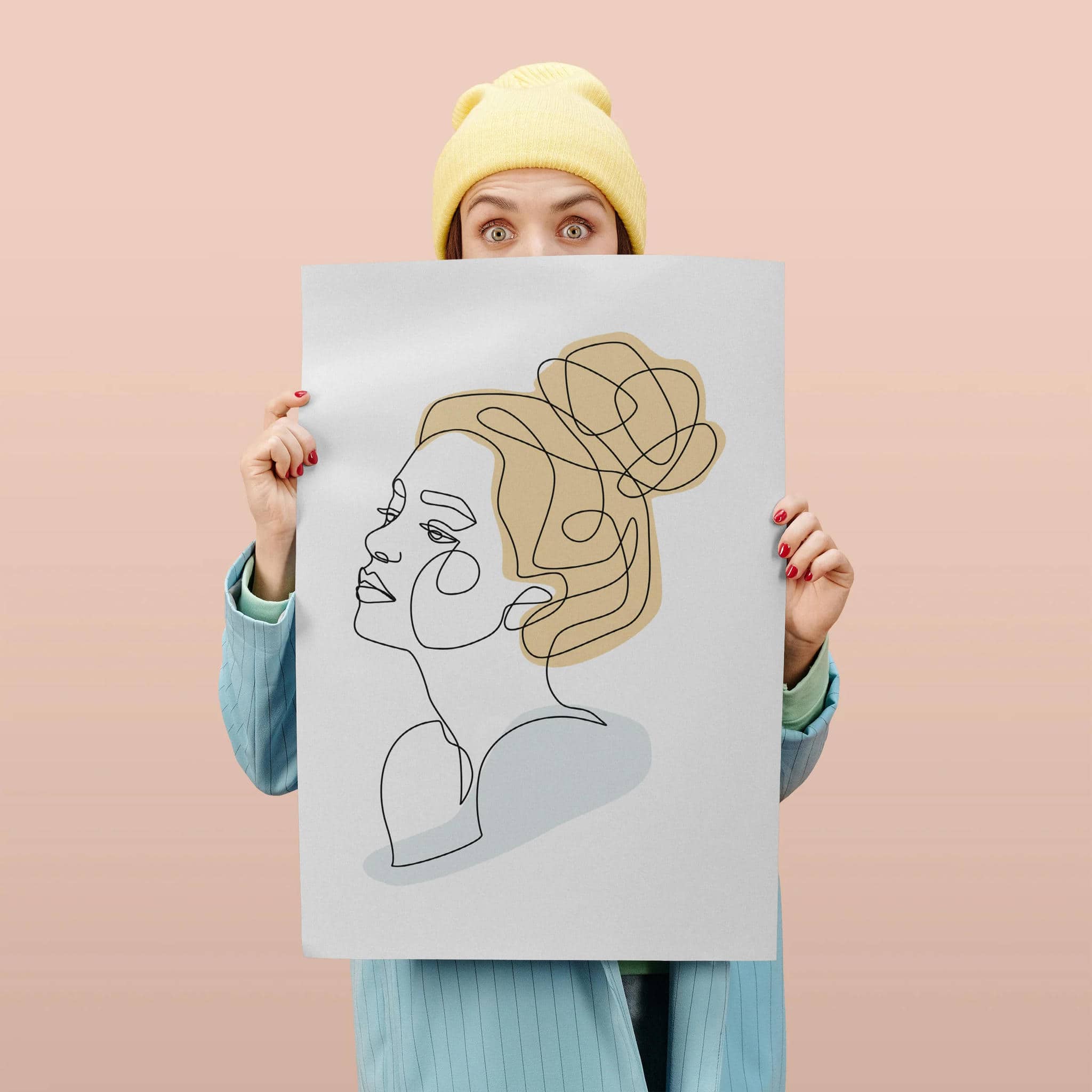 Single Line Face Drawing Poster — HypeSheriff US