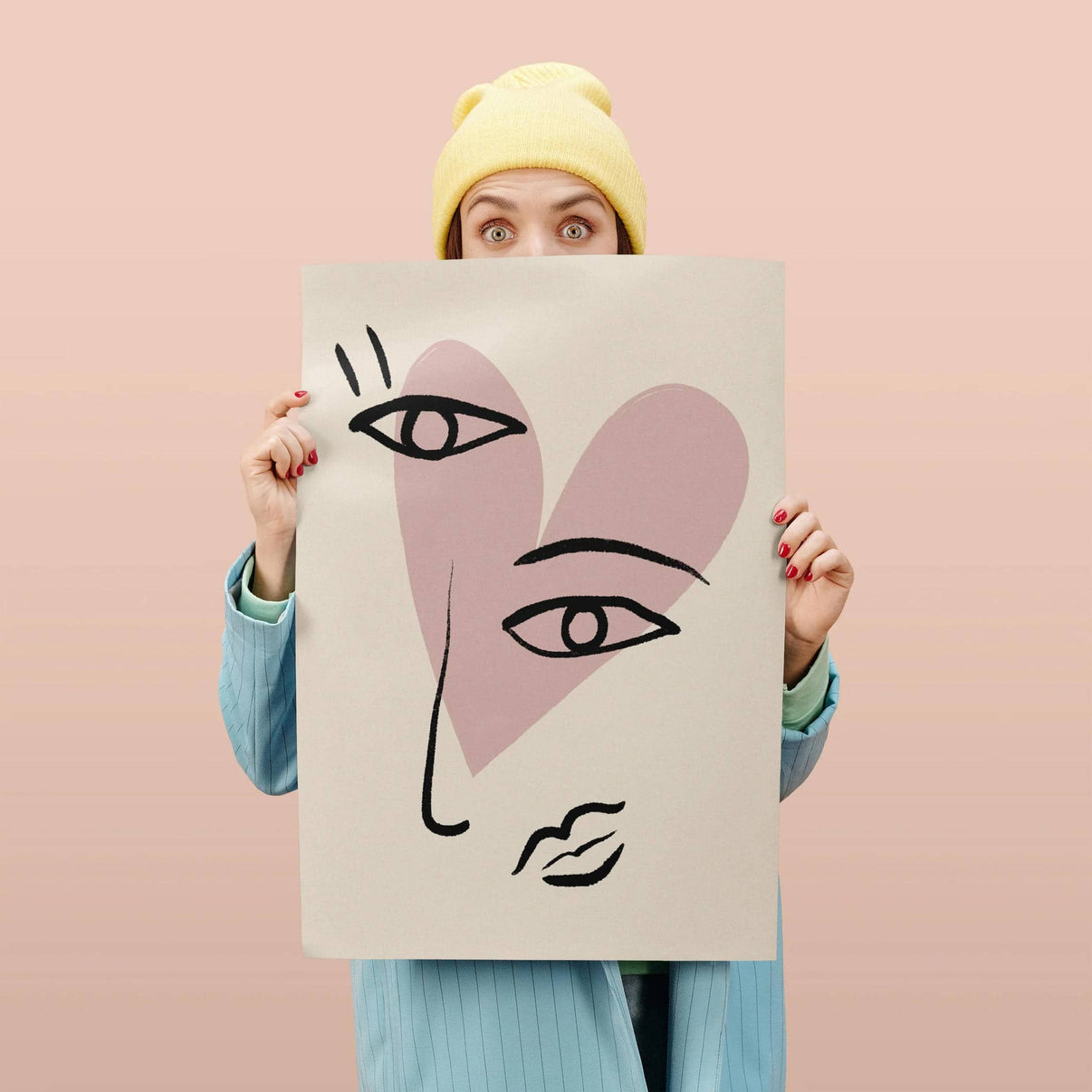 Minimalist Picasso Heart Poster – HypeSheriff