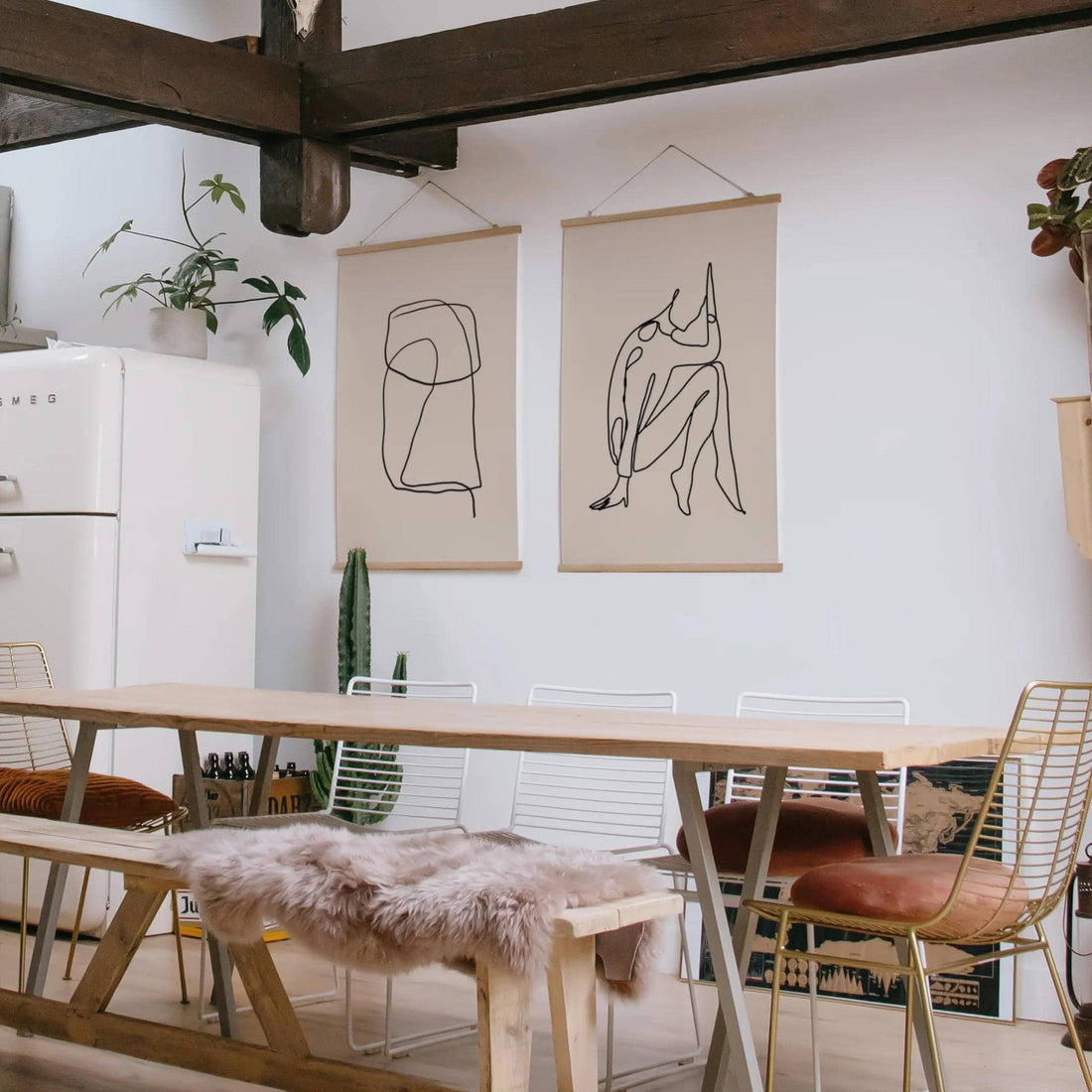 Set of 2 Artistic Line Art Posters – HypeSheriff