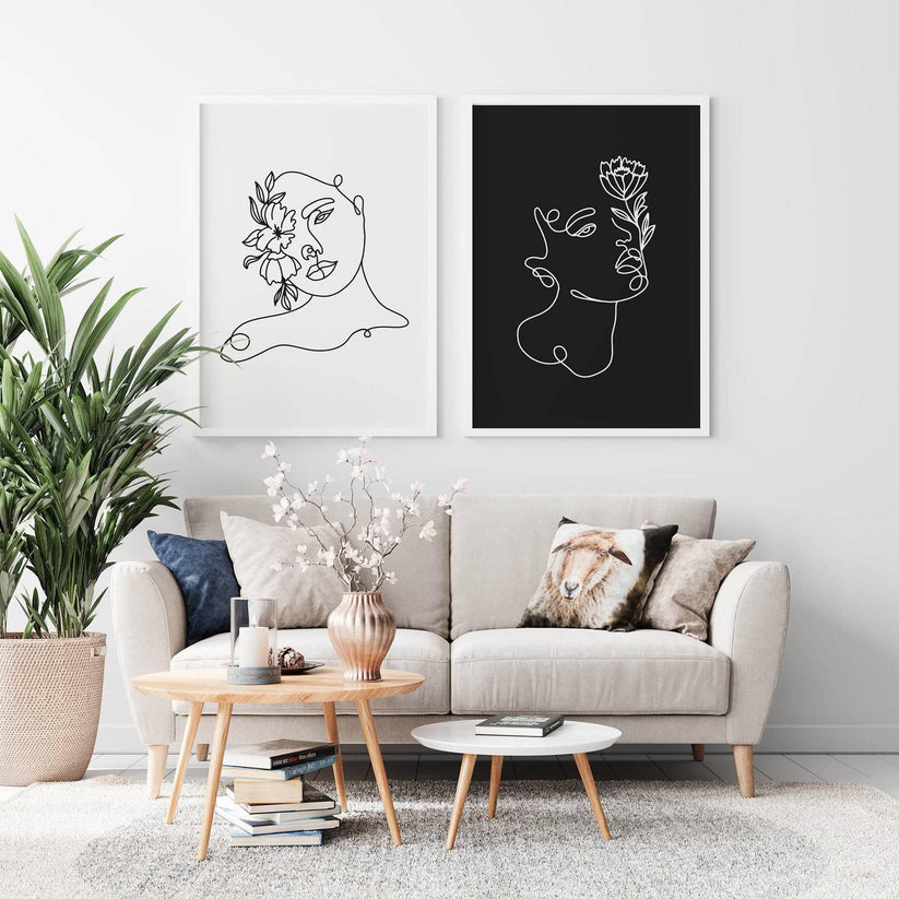 Set of 2 Line Art Poster – HypeSheriff