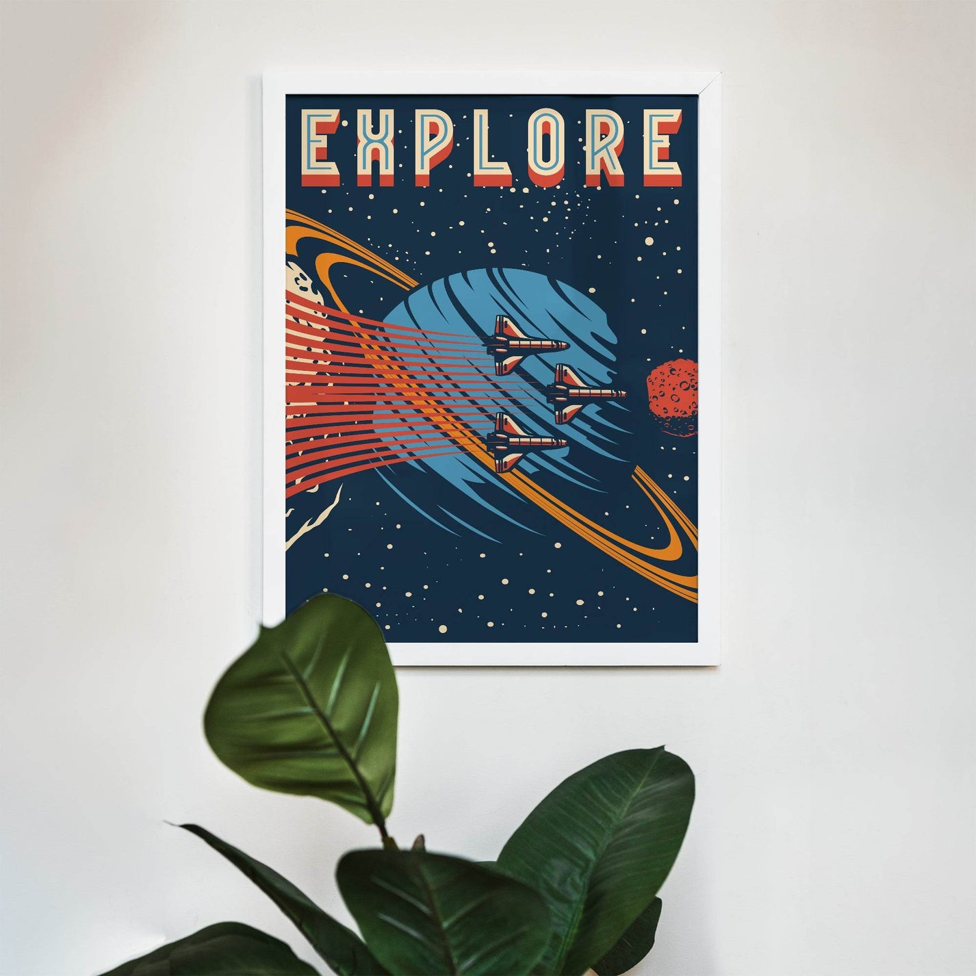 EXPLORE - Retro Space Travel Poster – HypeSheriff