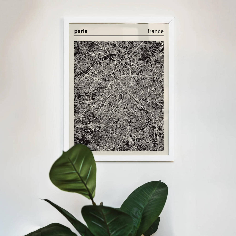 Paris City Map Poster - France Art Print – HypeSheriff